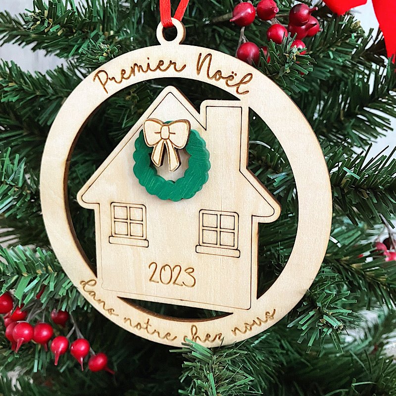 Ornement en bois « Premier Noël dans notre chez nous » – Les Zacôtés d ...
